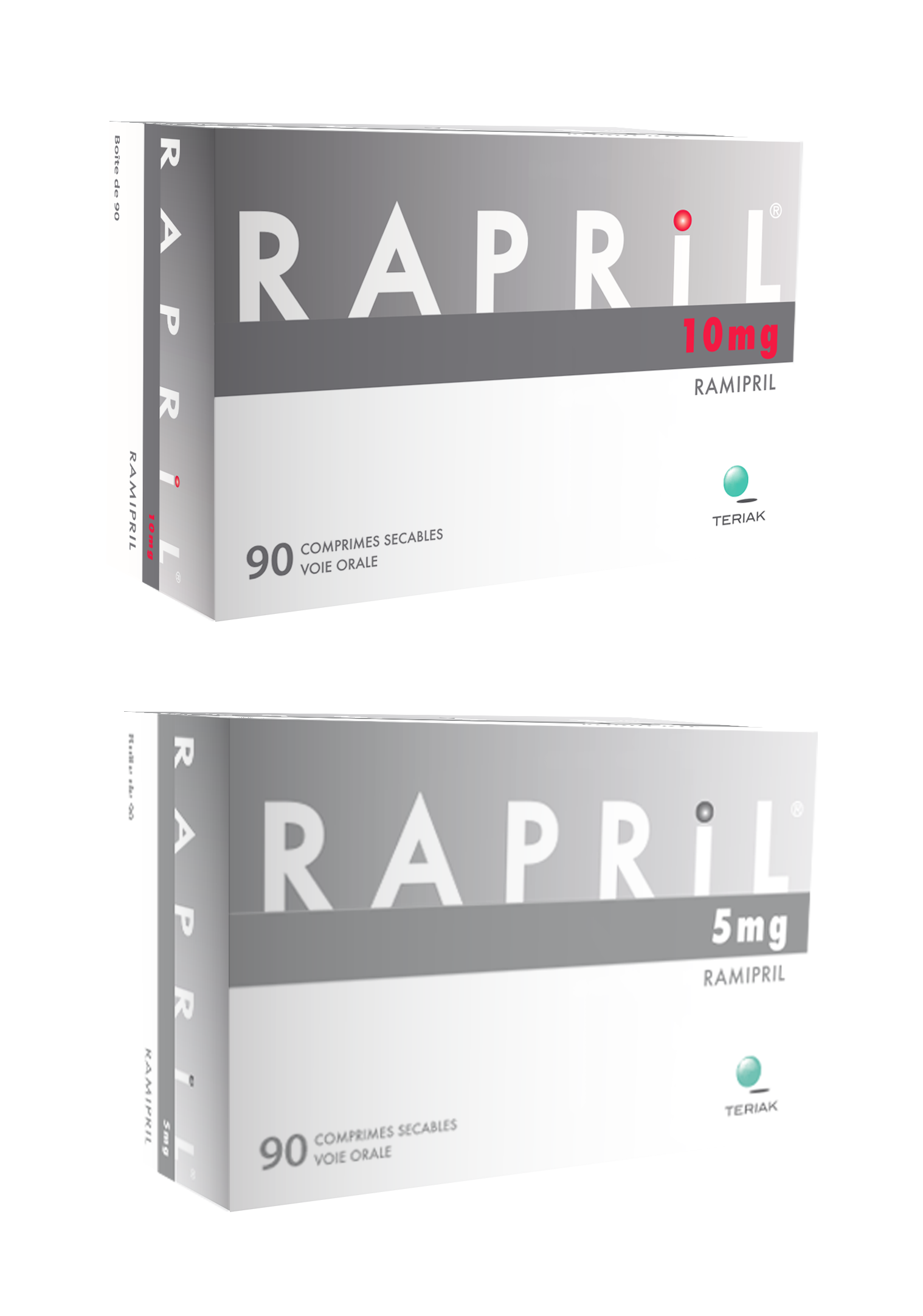 Lancement de Rapril (Ramipril) 5 mg et 10 mg, boite de 90